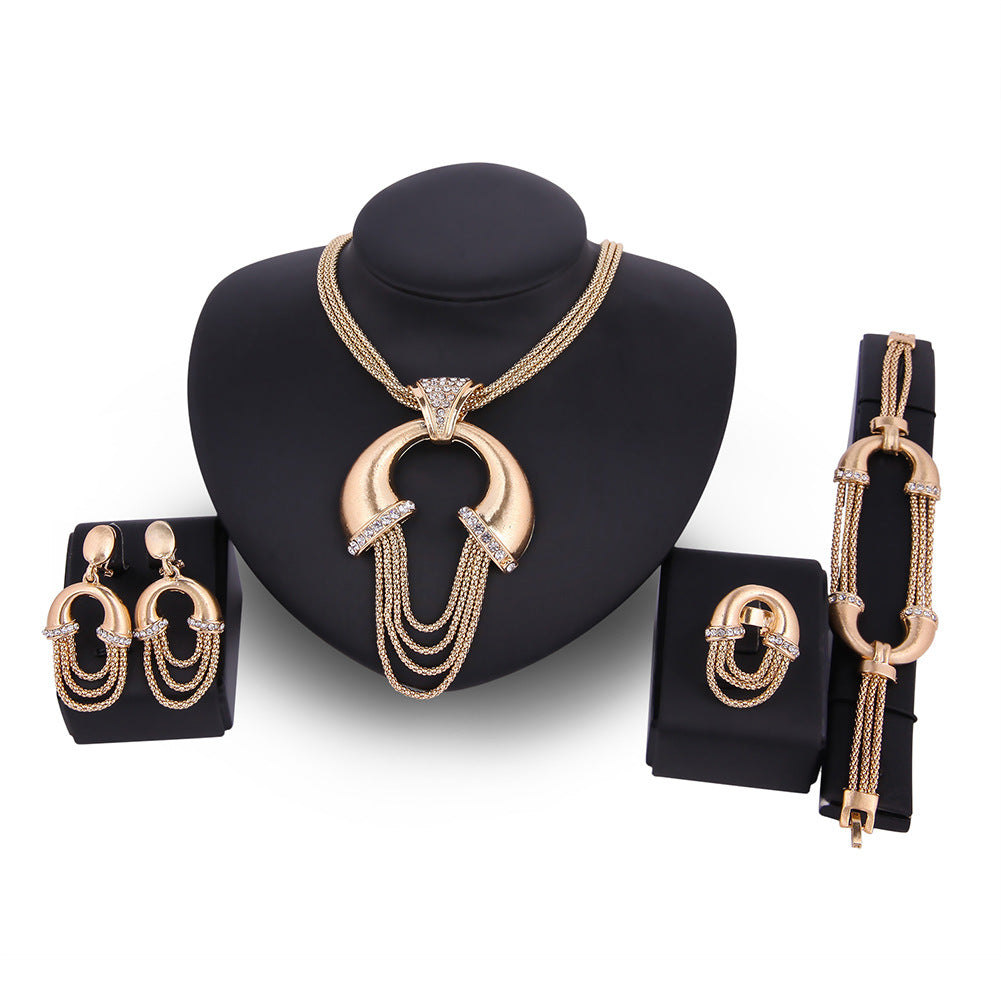 Electroplating Alloy Four-piece Bridal Jewelry Set – ALPSCOMMERCE