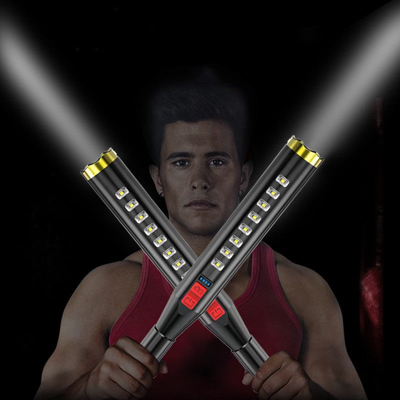 Outdoor USB Rechargeable Security Patrol Cob Baseball Bat Flashlight ...