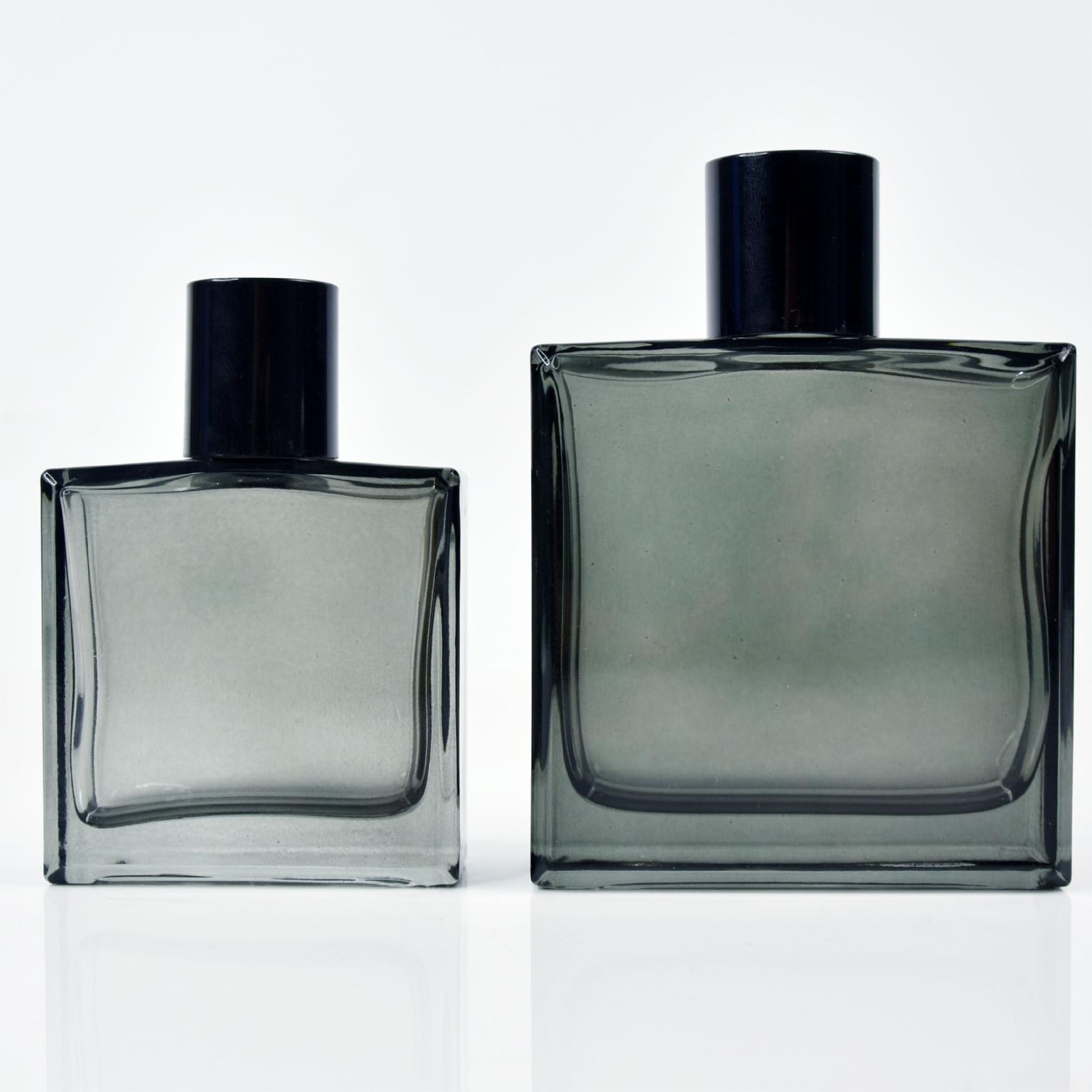 Upscale Portable Bright Black Cover Glass Perfume Bayonet Storage Bott ...