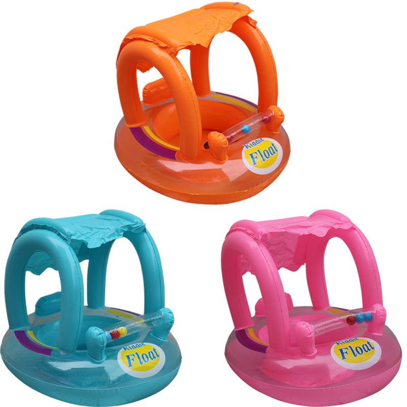 Inflatable Swimming Boat With Covered Awning For Children Swimming Rin ...