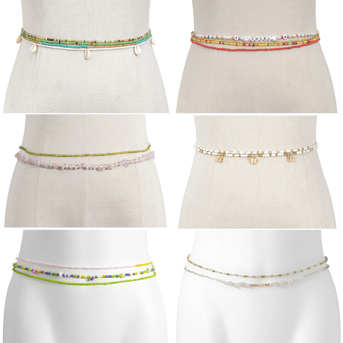 Shell Stretch Rice Beads Multilayer Body Chain – ALPSCOMMERCE